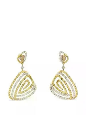 HYT JEWELRY Diamond Drop Earrings - Gold