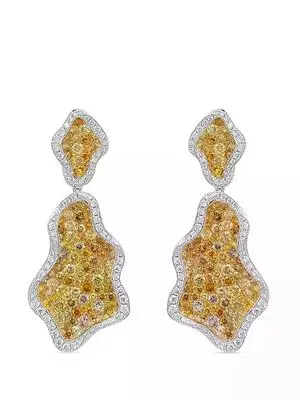 HYT JEWELRY Asymmetric Diamond Drop Earrings - Silver