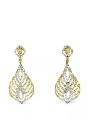 HYT JEWELRY Diamond Drop Earrings - Yellow