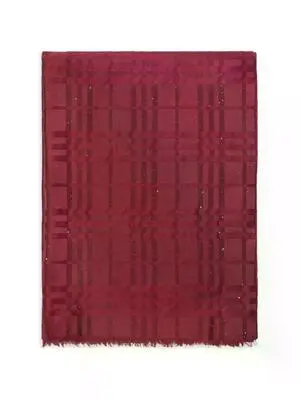 Burberry Wide Check Silk Wool Cashmere Scarf
