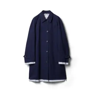 Miu Miu Single-breasted Poplin Coat