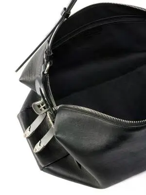 Pinko Top-zip Leather Shoulder Bag - Black