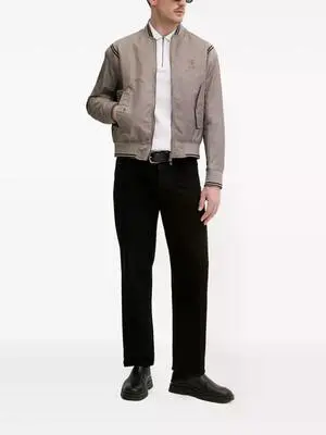 Armani Exchange Logo-embroidered Bomber Jacket