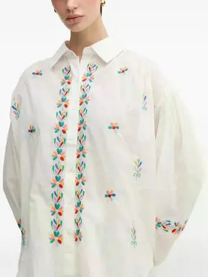 LA PETITE FRANÇAISE Embroidered Cotton Shirt