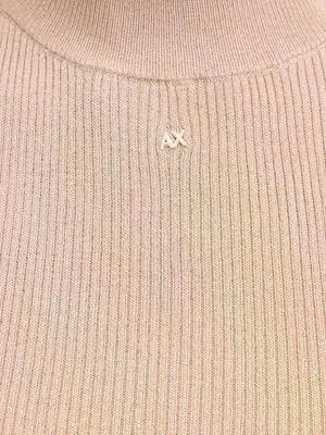 Armani Exchange Ribbed Knit Turtleneck Tank - Neutrals