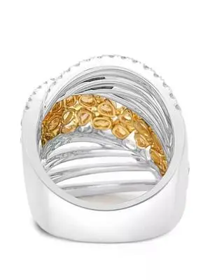 HYT JEWELRY 18kt White Gold Diamond Cocktail Ring