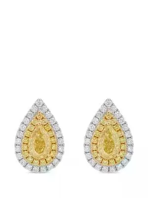 HYT JEWELRY Teardrop Diamond Earrings - Silver