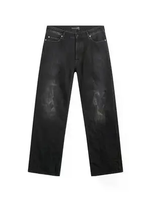Balenciaga Distressed Wide-leg Jeans
