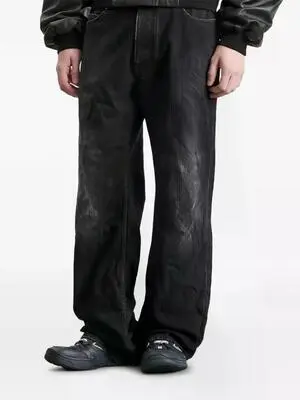 Balenciaga Distressed Wide-leg Jeans