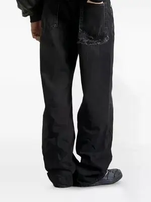 Balenciaga Distressed Wide-leg Jeans