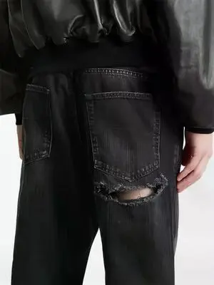 Balenciaga Distressed Wide-leg Jeans