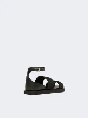 Max Mara Flat Leather Sandals