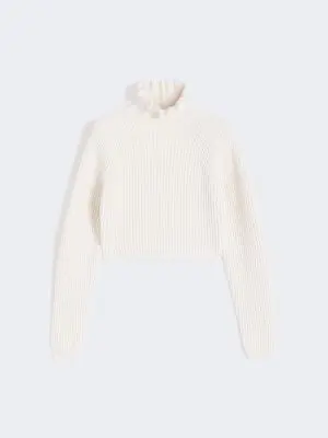 Max Mara Cotton Cordonnet Cropped Jumper