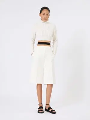 Max Mara Cotton Cordonnet Cropped Jumper