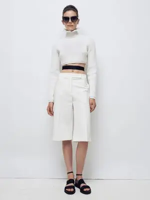 Max Mara Cotton Cordonnet Cropped Jumper