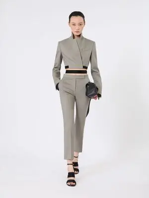 Max Mara Slim-fit Wool, Mohair, And Silk Trousers