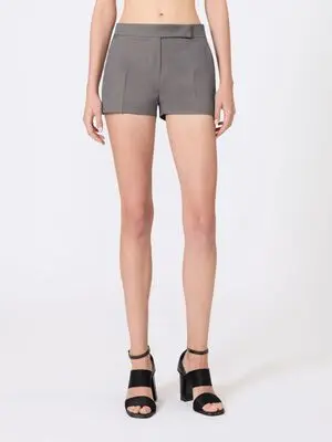 Max Mara Tailored Gabardine Wool Shorts