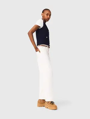 Maje Textured Knit Polo Cardigan