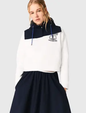 Maje Cotton Sailor Print Sweatshirt