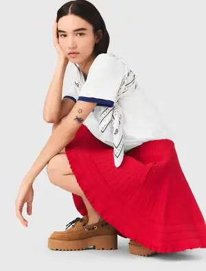 Maje Compact Knit Short Skirt