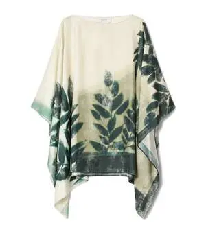 Marina Rinaldi Silk Twill Tunic Top - Green