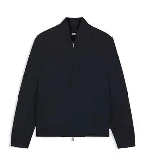 BOSS Piqué Slim Fit Jacket - Blue
