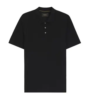 BOSS Cotton Polo Shirt - Black