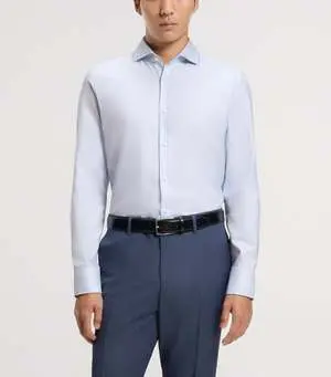 BOSS Cotton Geometric Slim-fit Shirt