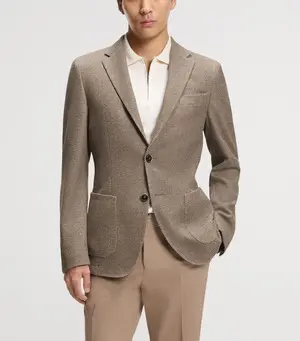 BOSS Cotton Slim Fit Blazer - Green