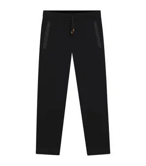 BOSS Cotton-wool-blend Straight Sweatpants - Black