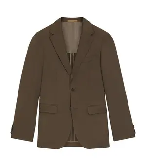 BOSS Wool-mohair Straight Fit Blazer - Green