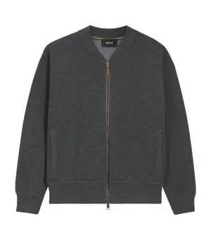 BOSS Wool-blend Bomber Jacket - Grey