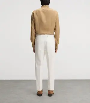 BOSS Linen Slim-fit Shirt - Beige