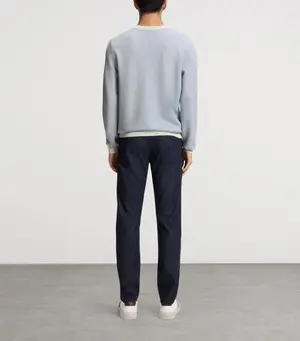 BOSS Silk-cotton Jacquard Sweater - White