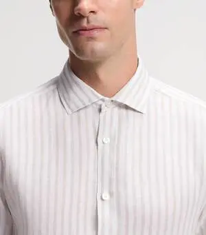 BOSS Linen Stripe Shirt
