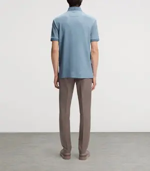 BOSS X Aston Martin Cotton-wool Polo Shirt - Blue