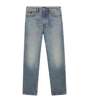 BOSS Stonewashed Straight Jeans - Turquoise