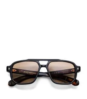 JACQUES MARIE MAGE Evans Aviator Sunglasses - Black