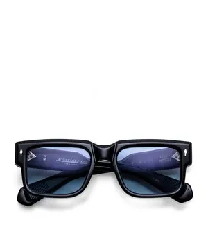 JACQUES MARIE MAGE Hemmings Rectangle Sunglasses - Blue