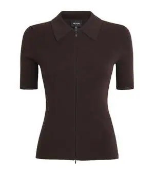ME+EM Wool-blend Zip-up T-shirt