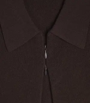 ME+EM Wool-blend Zip-up T-shirt