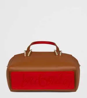 CHRISTIAN LOUBOUTIN Cabata Mini Calfskin Tote Bag - Brown