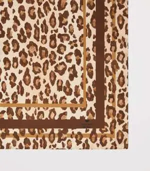 Max Mara Silk Leopard Print Scarf