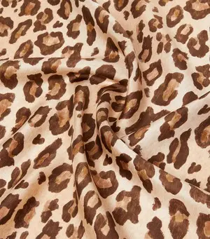 Max Mara Silk Leopard Print Scarf