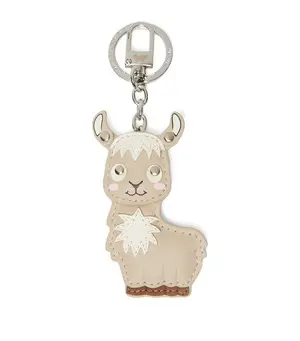 Max Mara Leather Llama Keyring