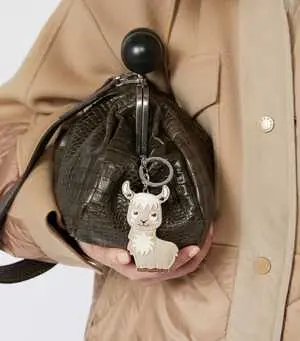 Max Mara Leather Llama Keyring