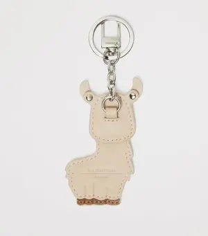 Max Mara Leather Llama Keyring