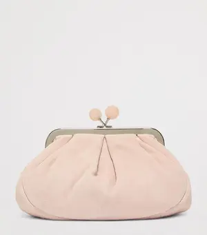 Max Mara Suede Pasticcino Clutch - Pink