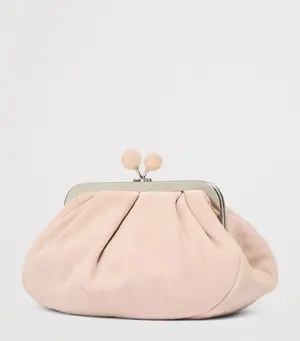 Max Mara Suede Pasticcino Clutch - Pink