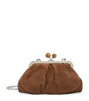 Max Mara Suede Pasticcino Clutch Bag - Brown